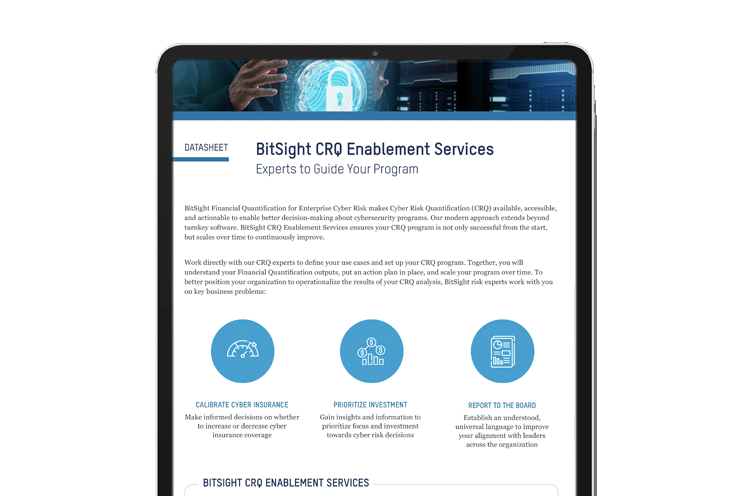 BitSight CRQ Enablement Services Data Sheet